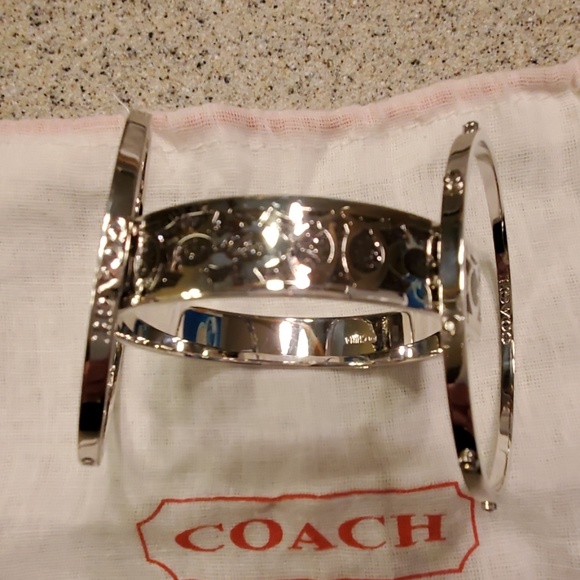 Coach | Jewelry | Authentic Coach 3 Piece Silver Bracelet Set | Poshmark